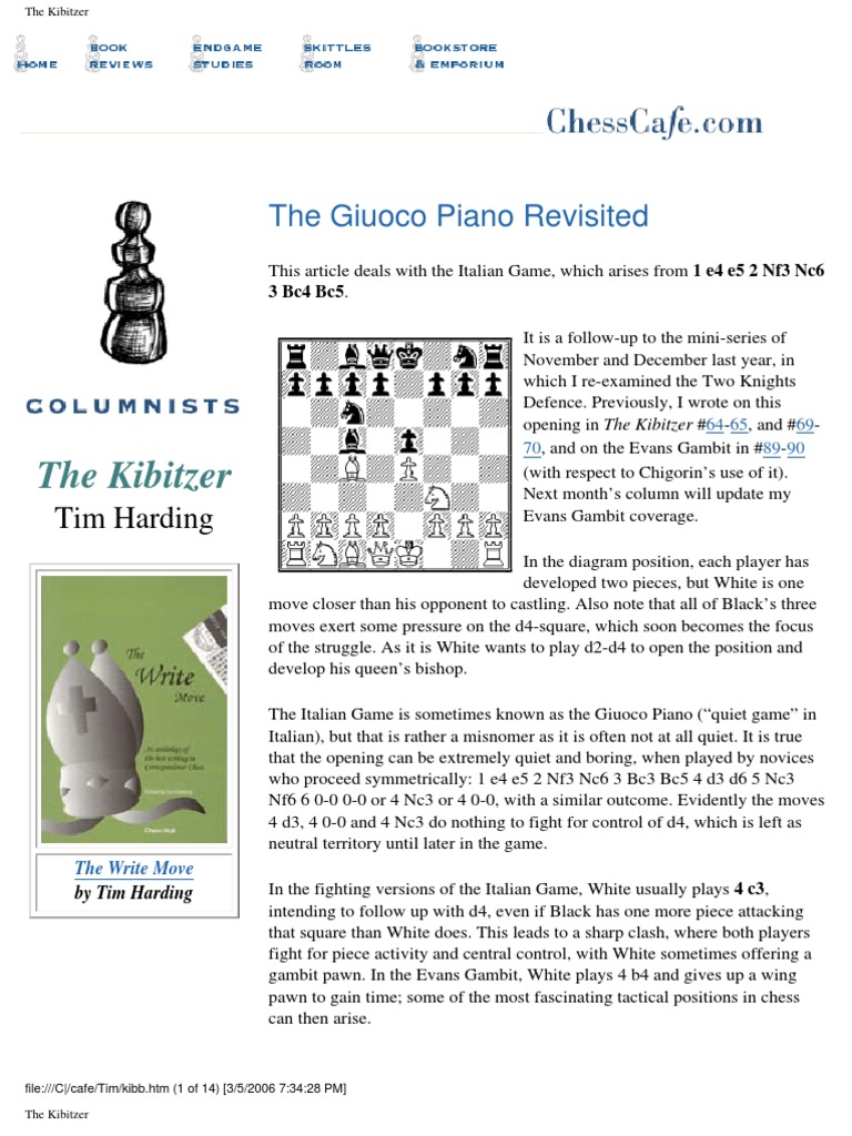 The Italian Game | PDF | Chess Openings | Traditional Board Games