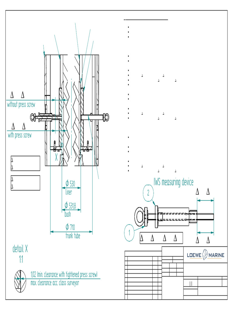 Rudder Bearing Clearance Measuring Instruction | PDF | Screw