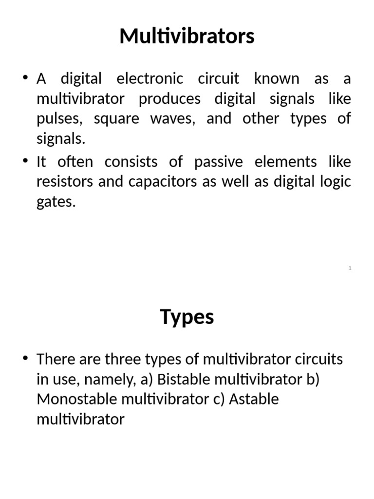 UNIT - 3 - Multivibrators | PDF | Electrical Engineering | Electricity
