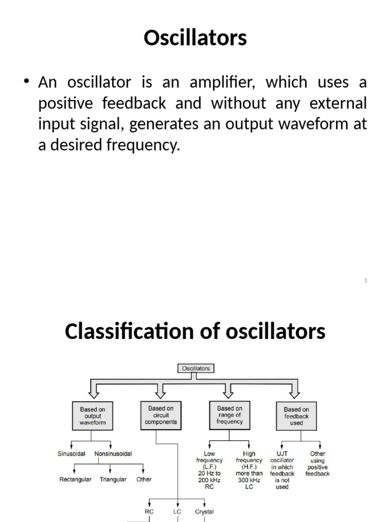 UNIT - 3 - Oscillators | PDF | Electronic Oscillator | Amplifier