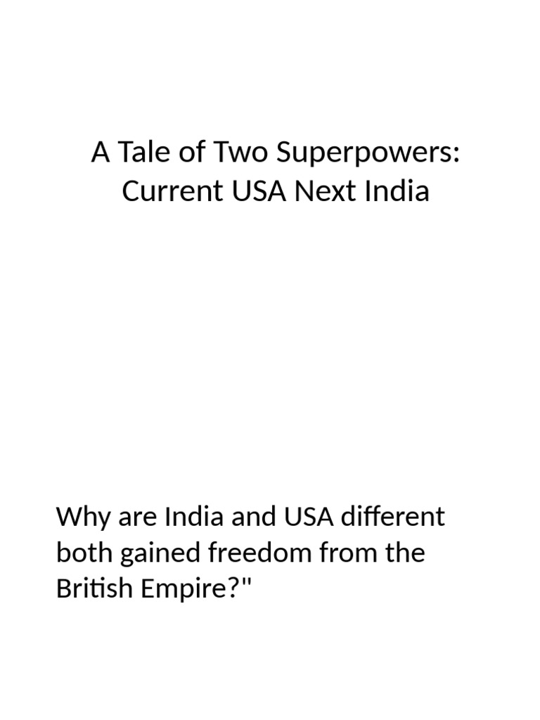 A Tale of Two Superpowers | PDF