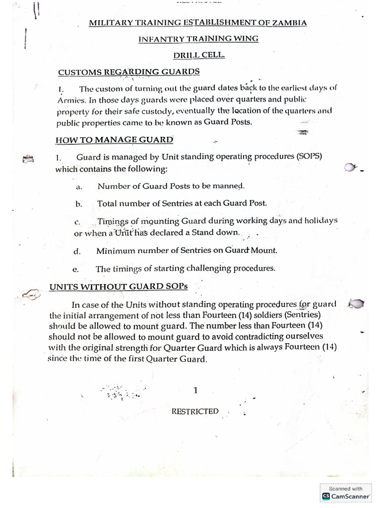 Customs Regarding Guard | PDF