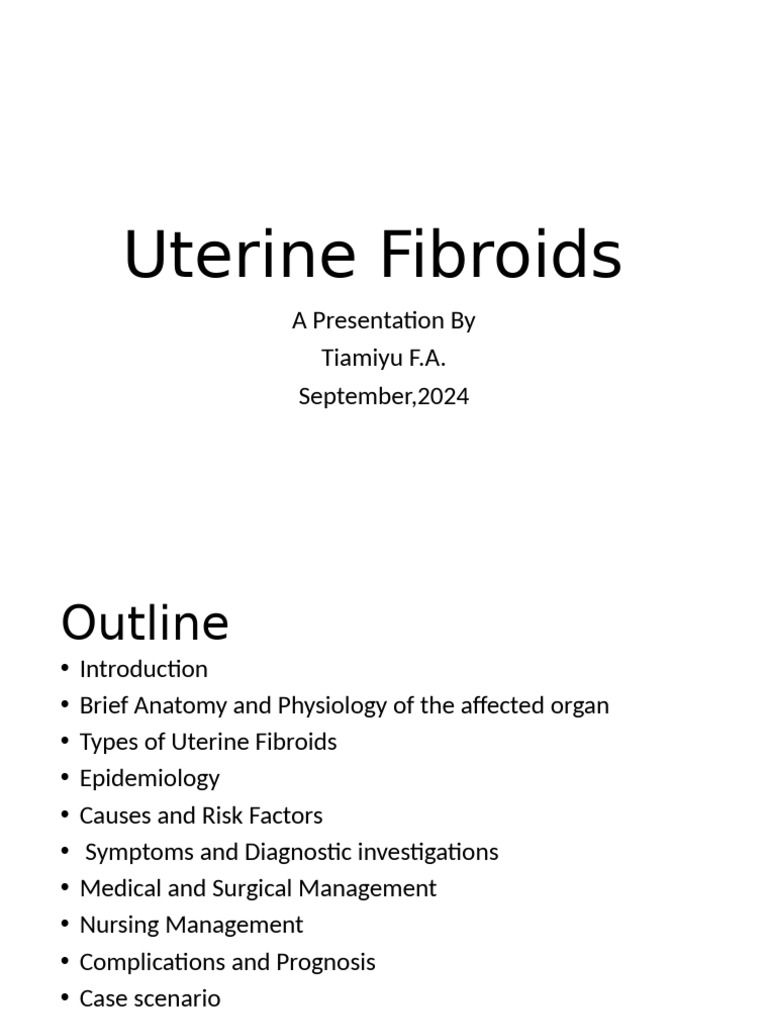 Symptomatic Uterine Fibroids | PDF | Uterus | Medical Specialties