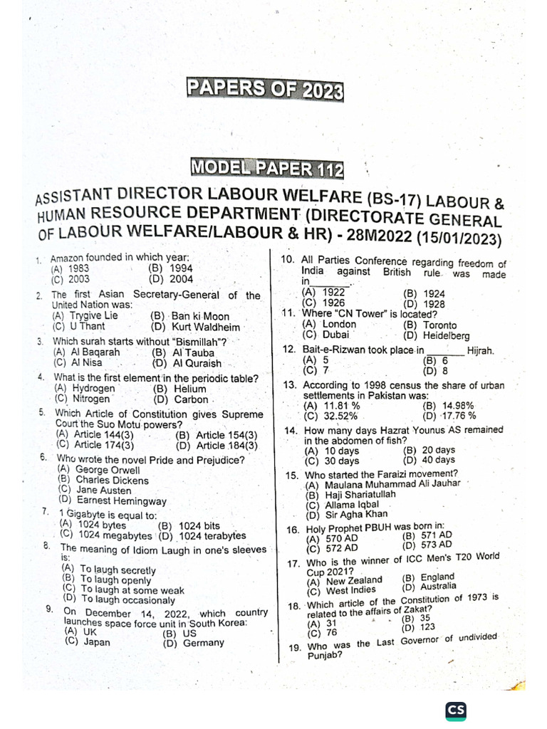 2023 Papers Past Papers | PDF