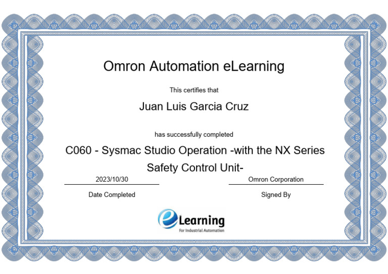 C060 - Sysmac Studio Operation - With The NX Series Safety-1 | PDF