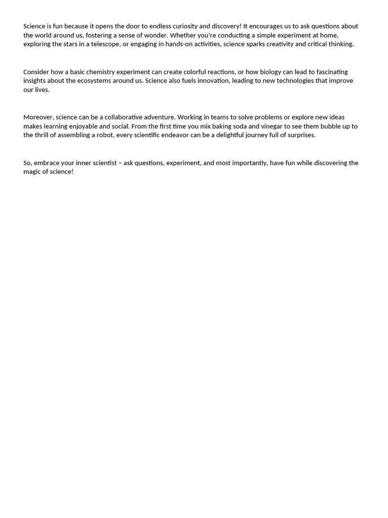 Science Is Fun 2025 | PDF