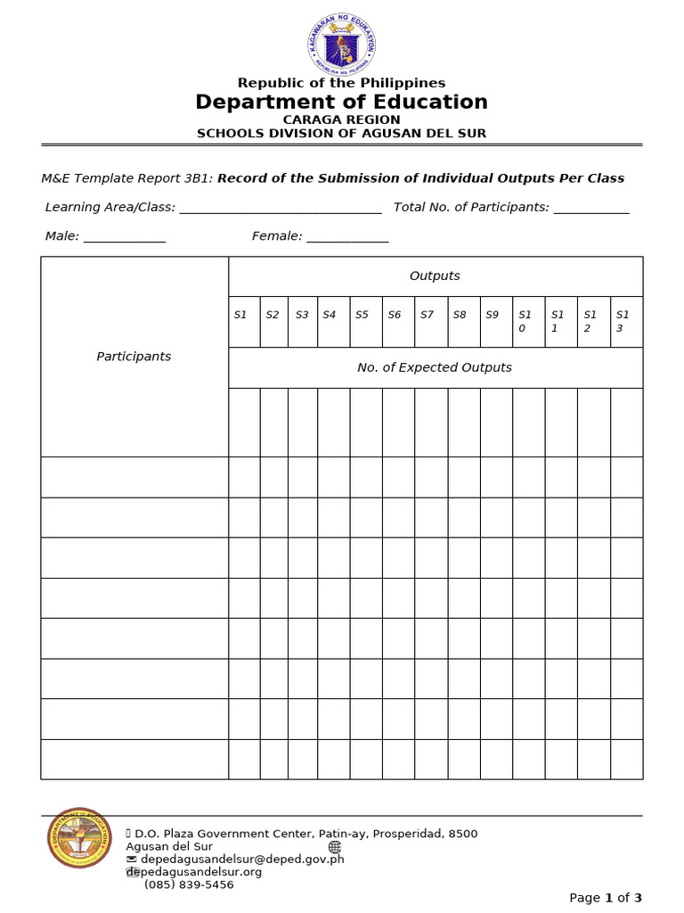 ME Report Template 3B1 | PDF
