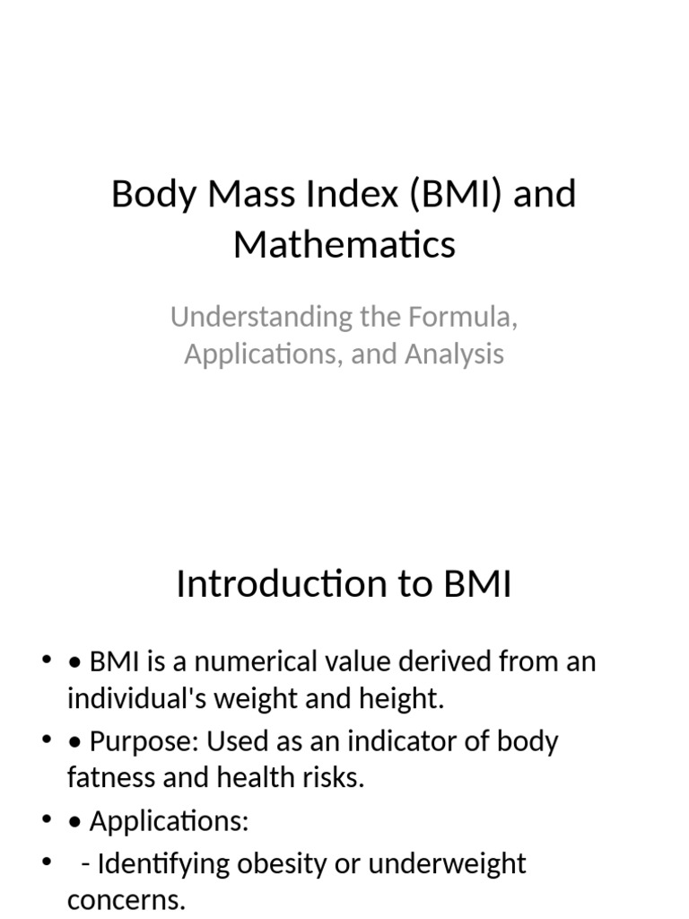 BMI Presentation | PDF
