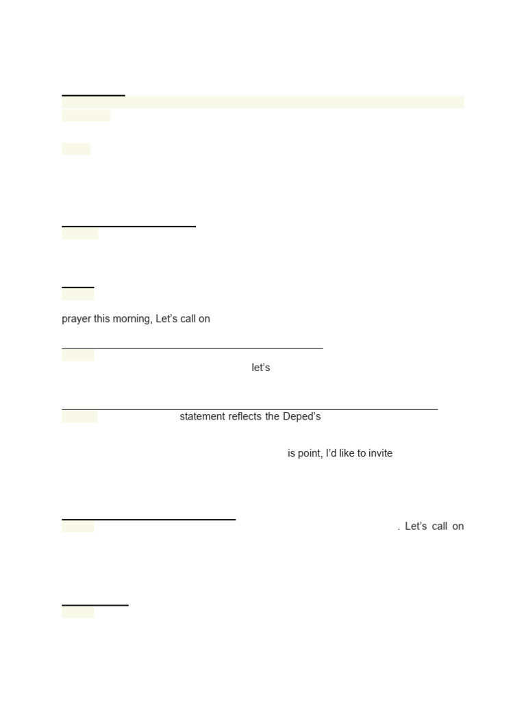 Script Flag Raising | PDF | Prayer