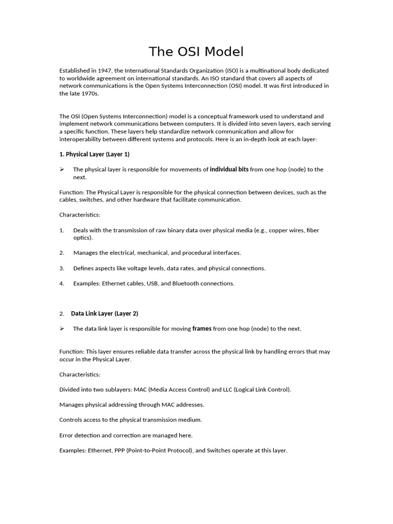 7 Layers of OSI Model | PDF | Osi Model | Computer Network