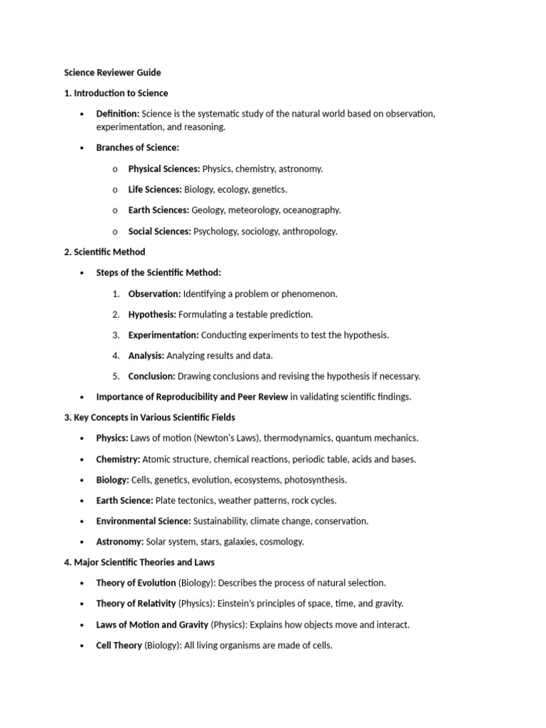 Science Reviewer Guide | PDF | Science | Physics