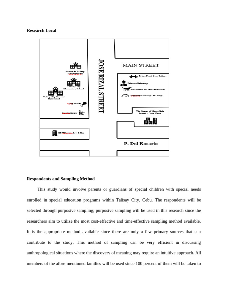 Research Locale and Respondents | PDF