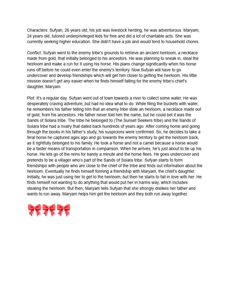 Narrative Writing - Desert - Plot & Conflict | PDF