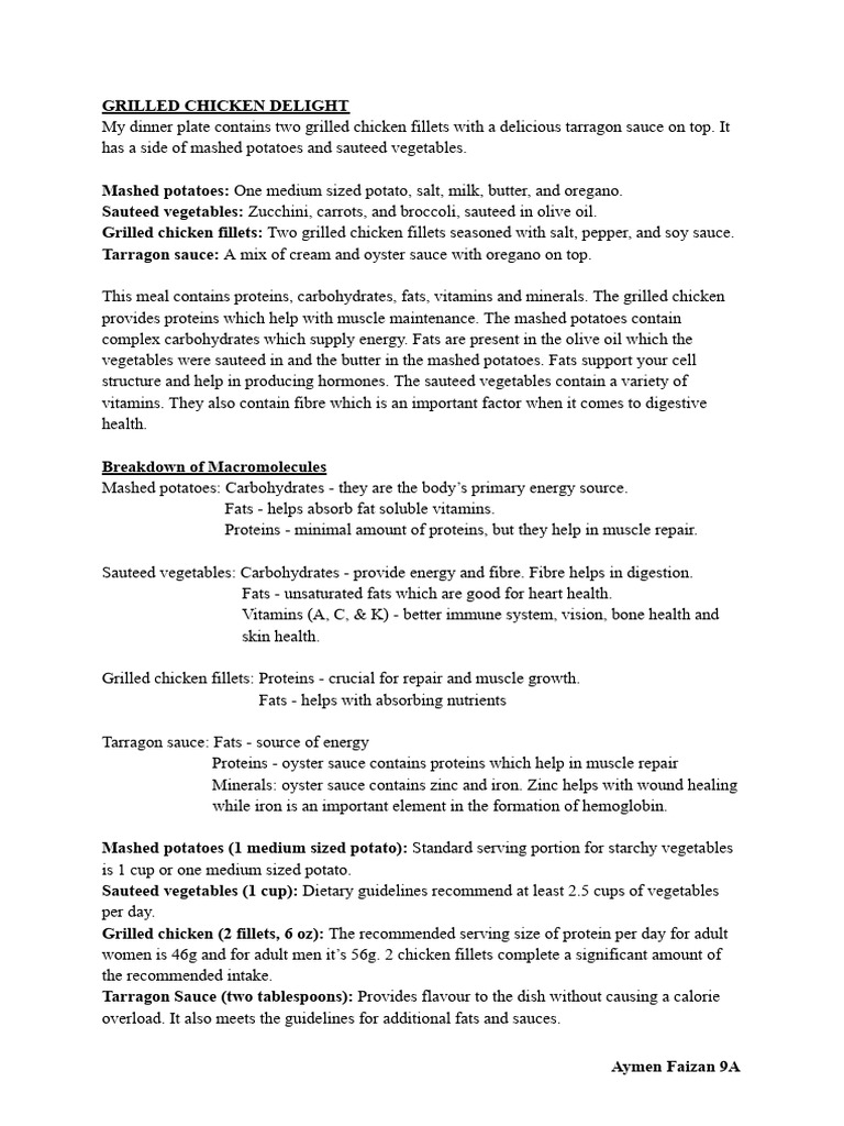 Bio Unit 2 Summative | PDF | Fat | Vegetables