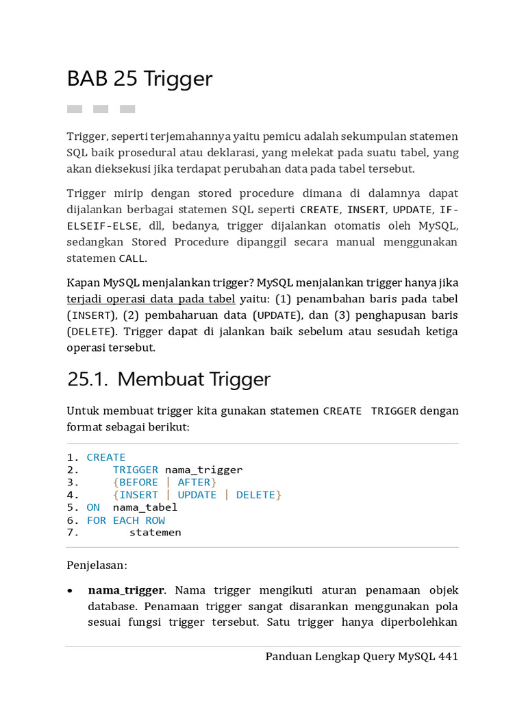 Modul 9 - Trigger | PDF