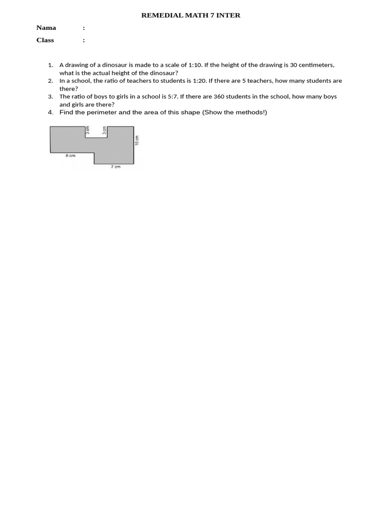 Remedial Math 7 Inter | PDF