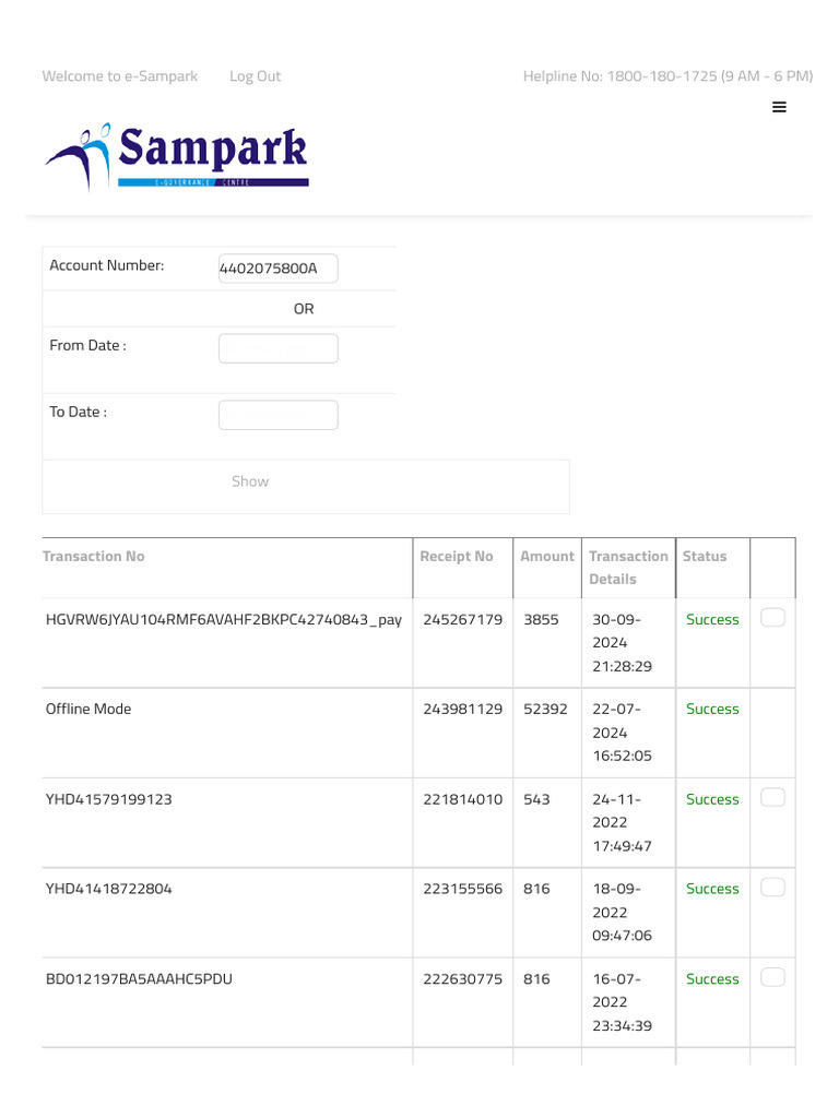 Water Bill Payment History | PDF | Payments