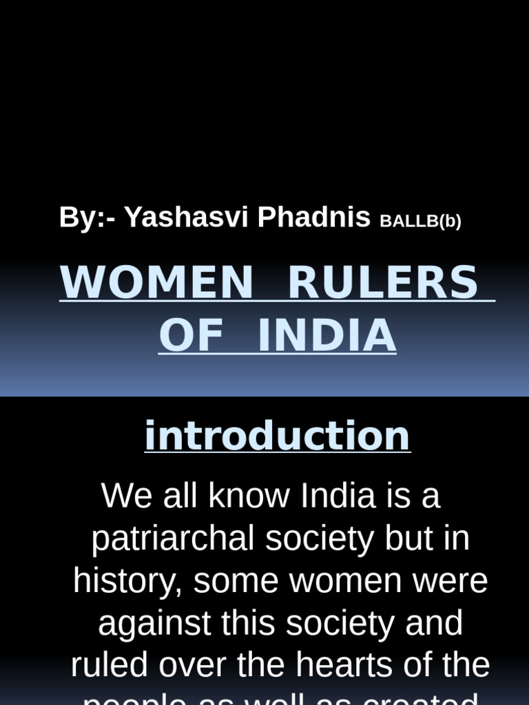 Women Rulers of India | PDF
