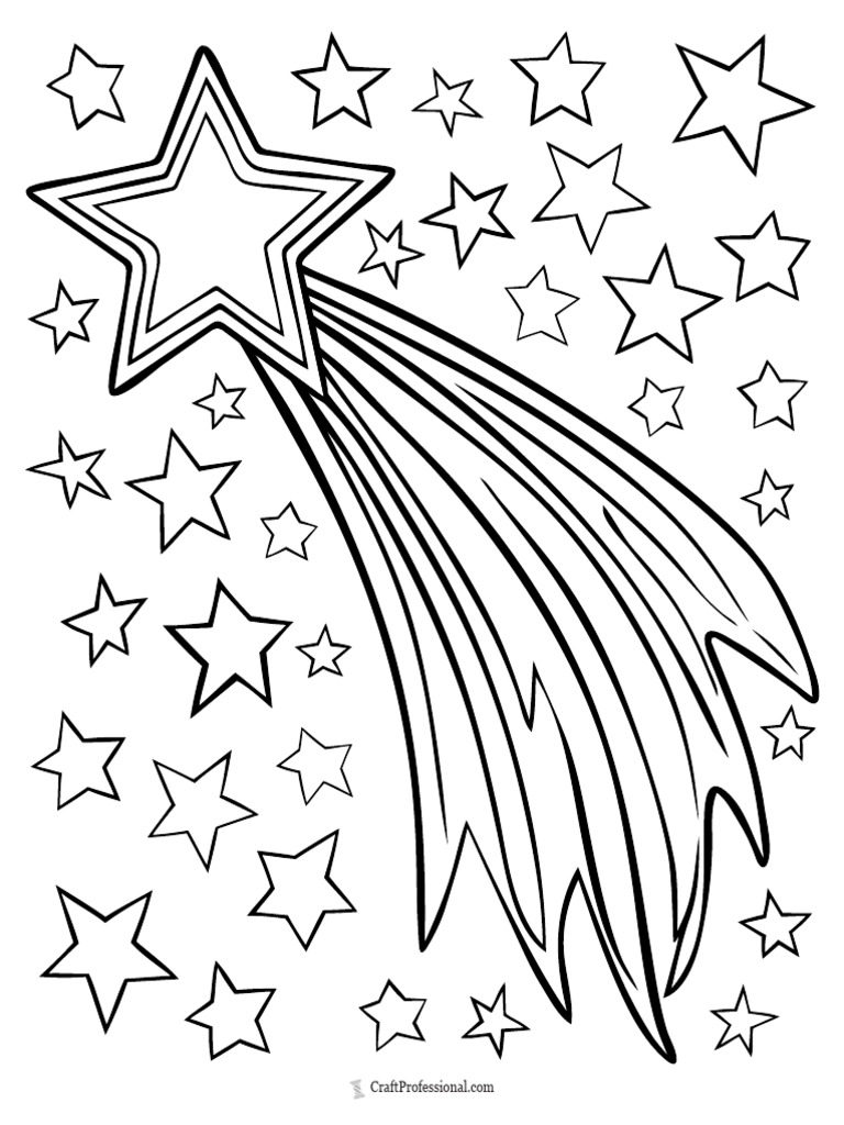 Shooting Star To Color | PDF