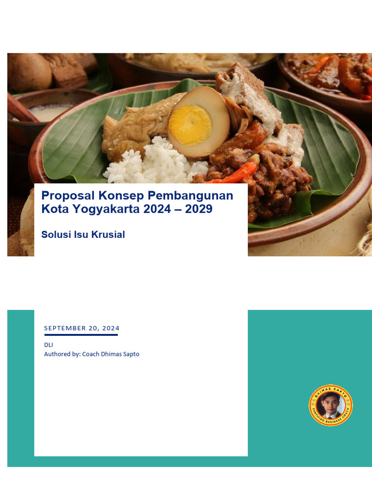 Proposal Konsep Pembangunan Kota Yogyakarta 2024-2029 - Solusi Isu Krusial | PDF