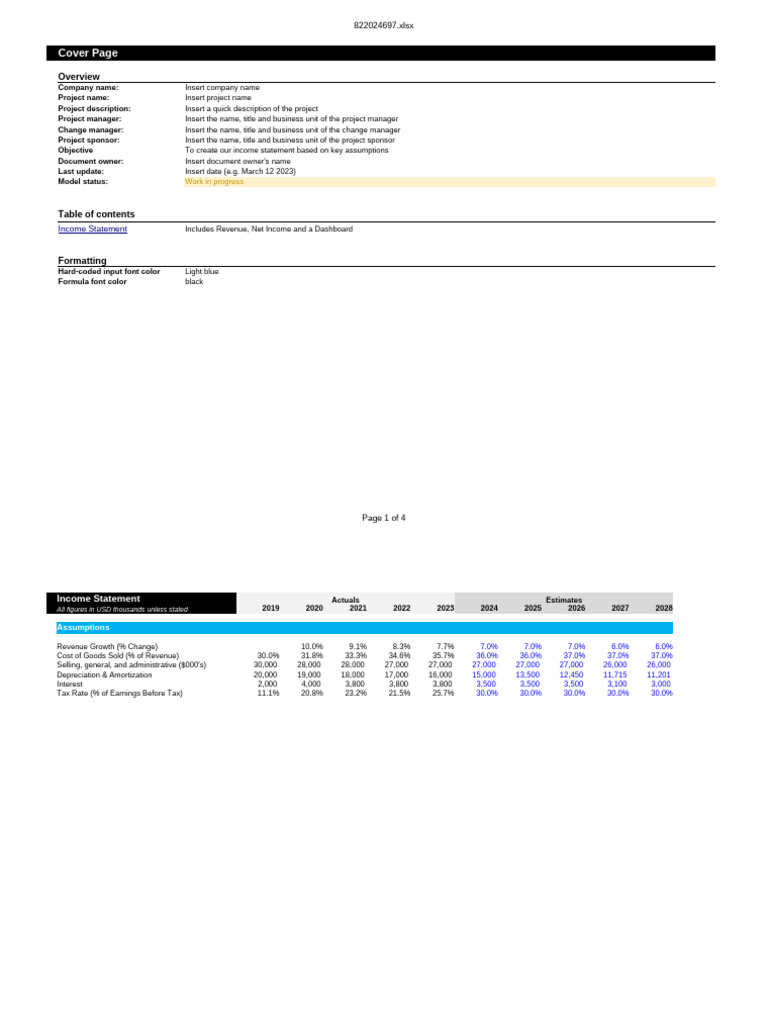 Income Statement | PDF | Net Income | Business