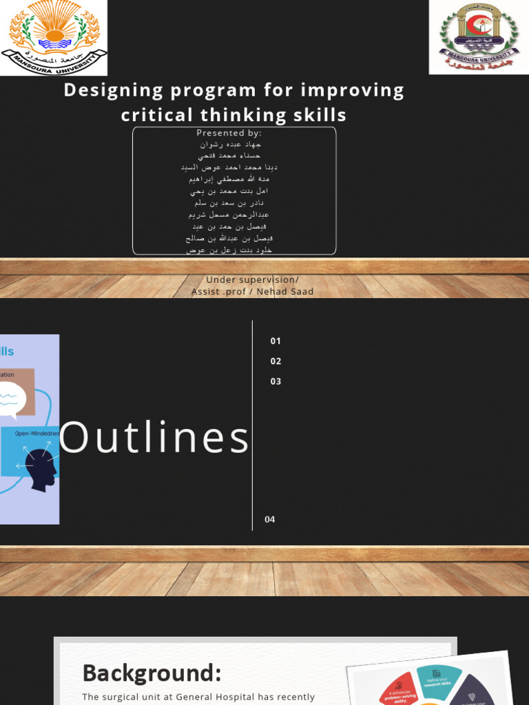Designing Program For Improving Critical Thinking Skills: Presented by | PDF | Critical Thinking ...