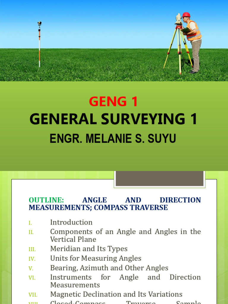 Angle and Direction Measurements in Surveying | PDF | Angle | Surveying