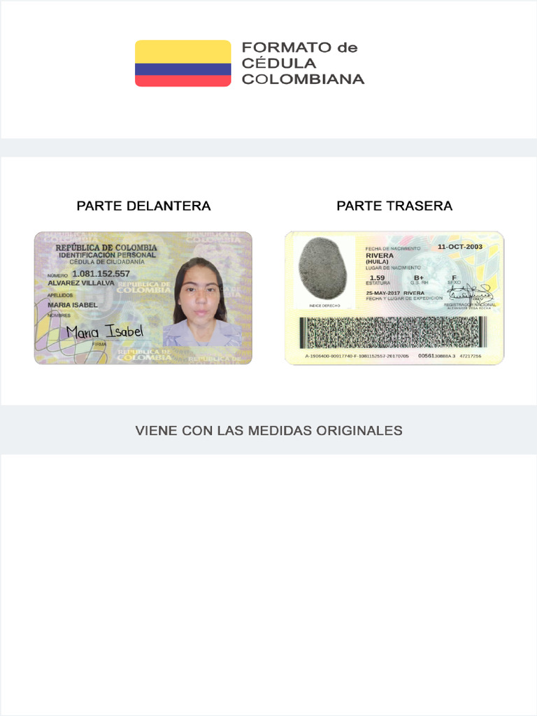 Formato Cedula Colombiana PDF Compress 2 | PDF