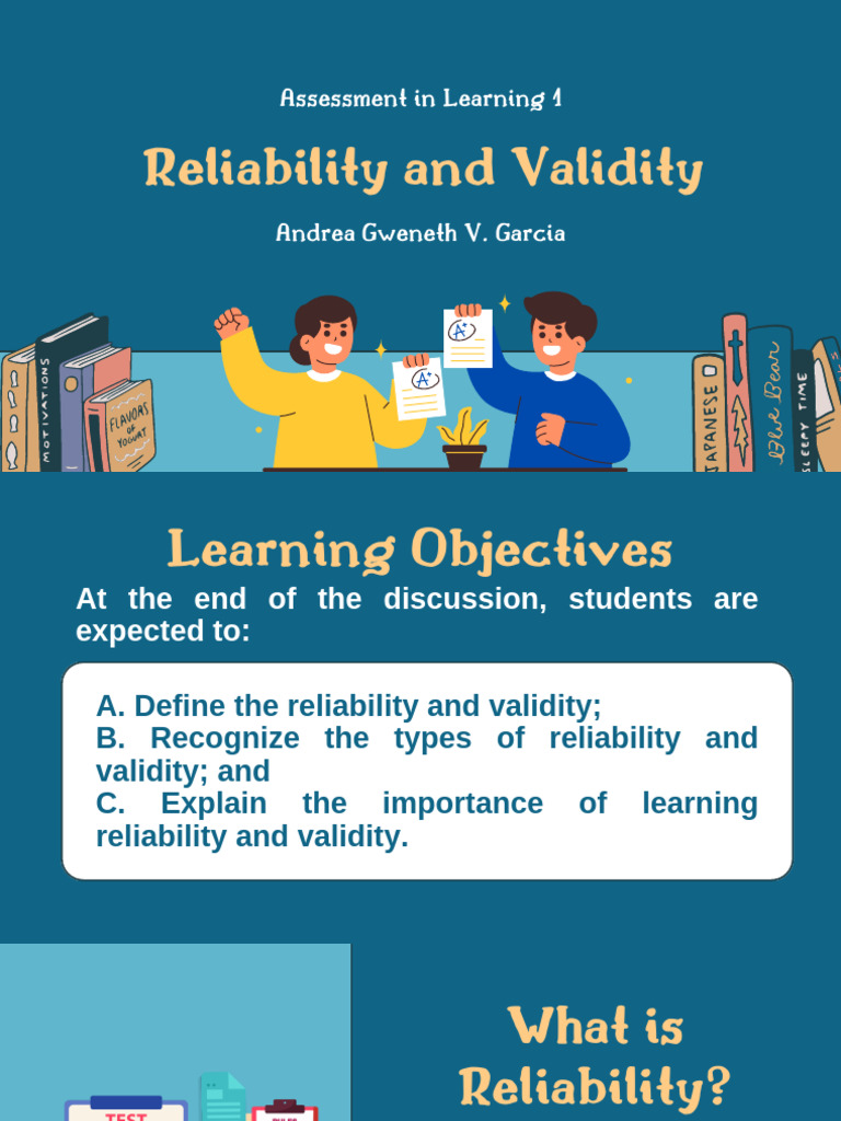 Reliability and Validity | PDF | Validity (Statistics) | Educational Assessment