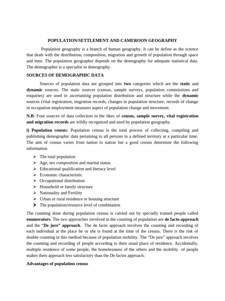 Population Geography | PDF | Cost Of Living | Demography