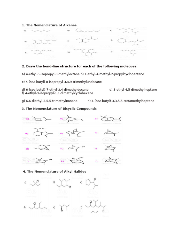 Iupac Practice | PDF