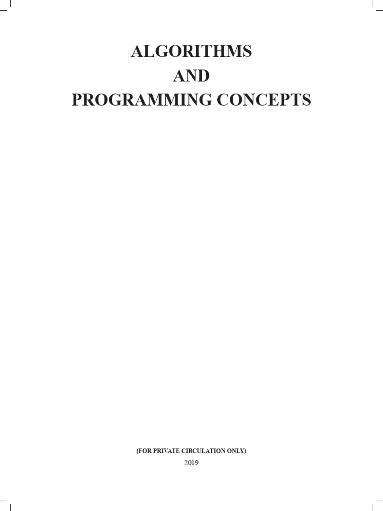 Symbiosis AlgorithmsandProgrammingConcepts | PDF | Boolean Data Type | Computer Program