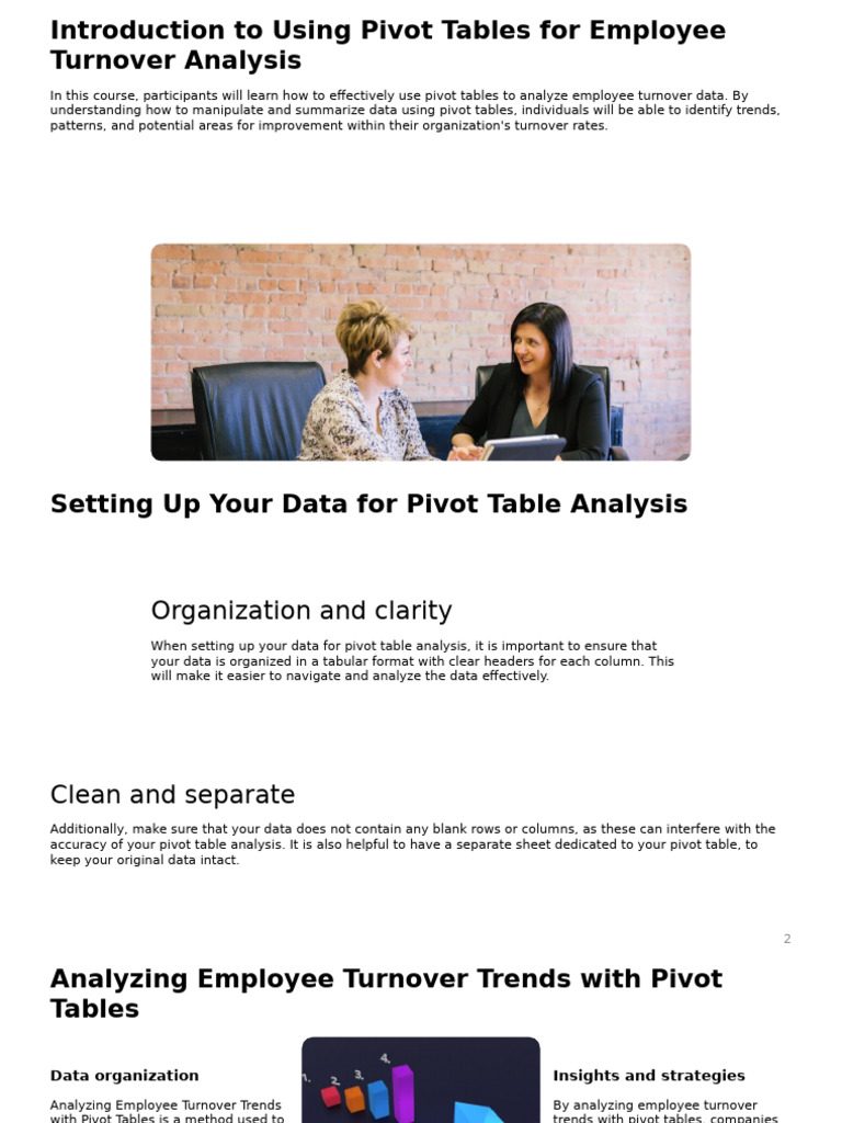 Using Pivot Table For Employee Turnover - Analysis | PDF | Employee Retention | Turnover ...
