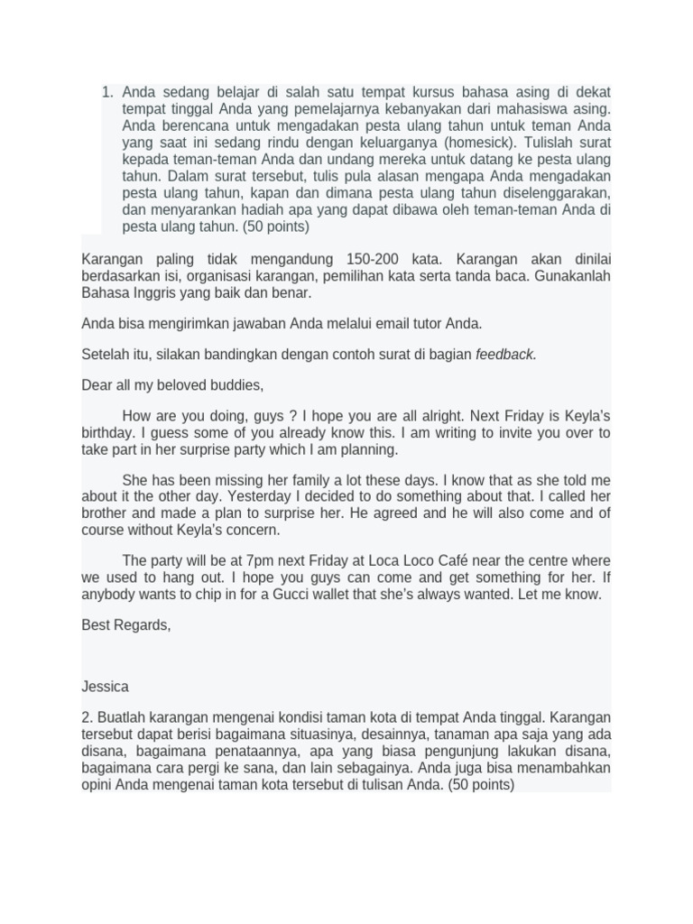 Anda Sedang Belajar Di Salah Satu Tempat Kursus Bahasa Asing Di Dekat ...