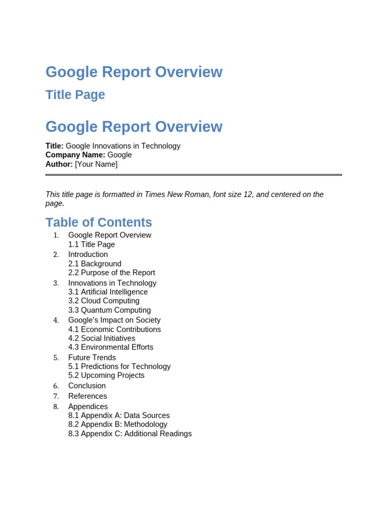 Google Report Overview | PDF | Cloud Computing | Artificial Intelligence