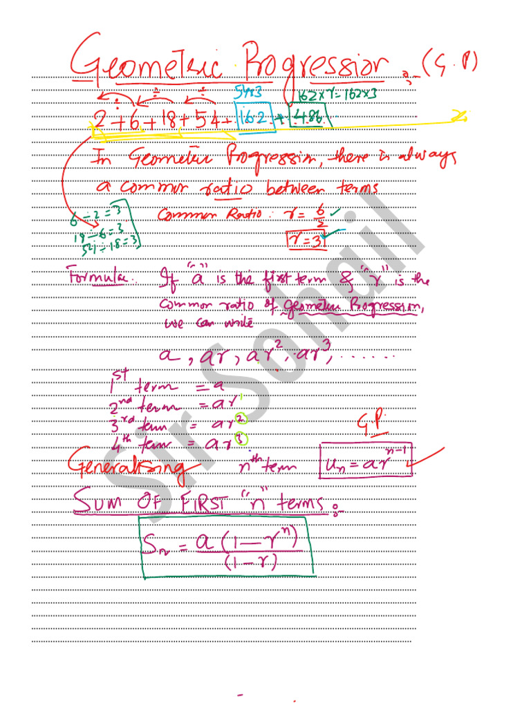 Geometric Progression | PDF