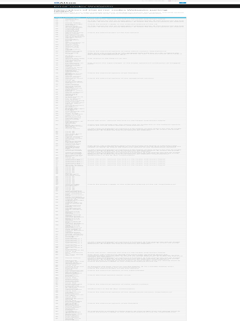 Altox Ru en Docs Webasto Code | PDF | Vacuum Tube | Combustion