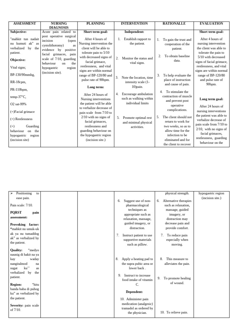 NCP Pain | PDF | Pain | Facial Expression