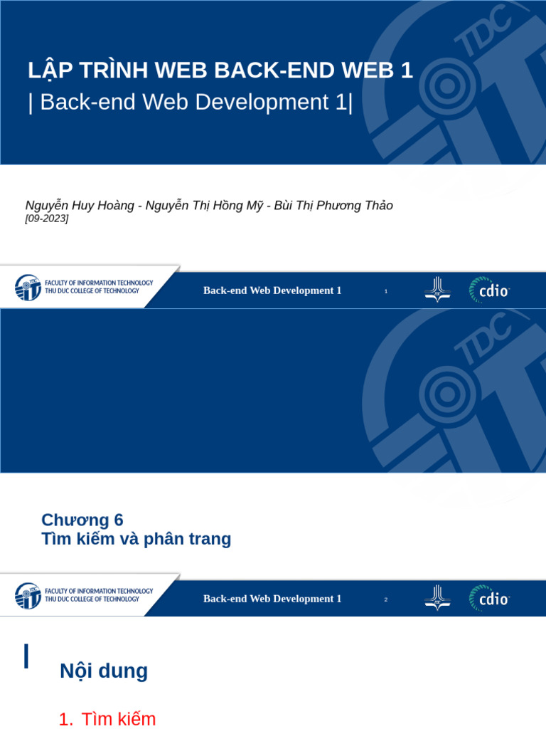 BE1 Week9 10 11 12 Chap6 Search Pagination | PDF