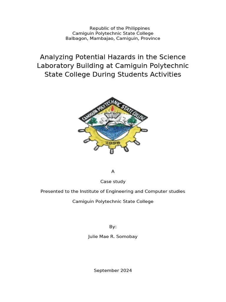 Case Study Julie Somobay | PDF | Laboratories | Hazards