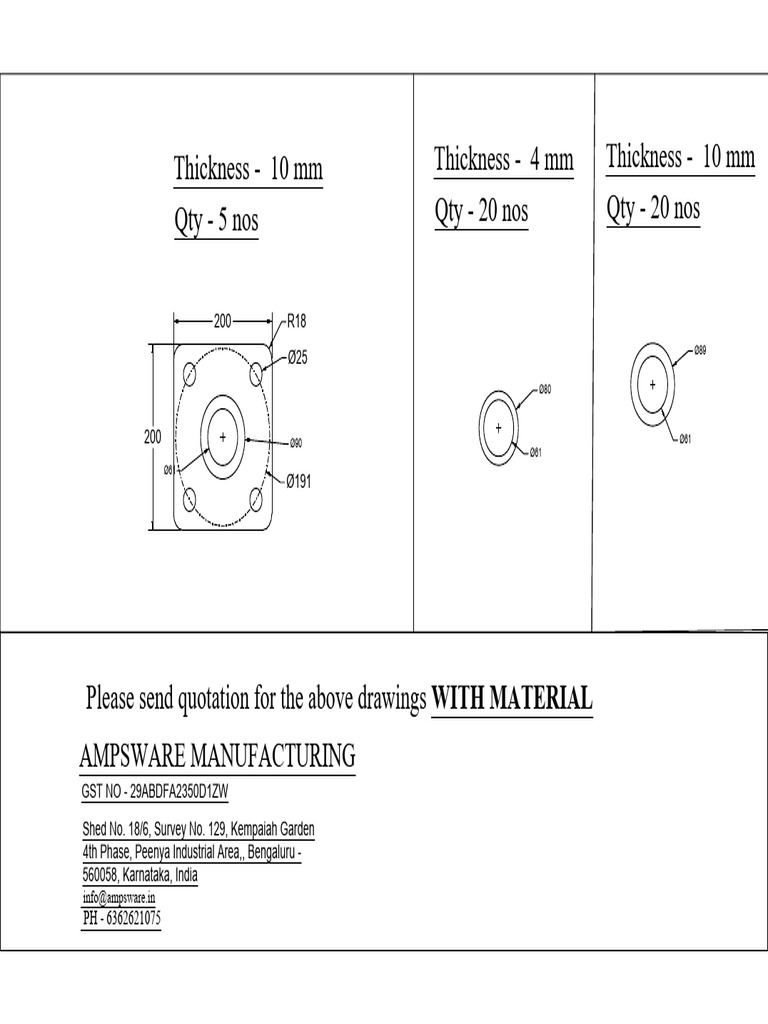 Base Plate and Rings (G I Poles) | PDF