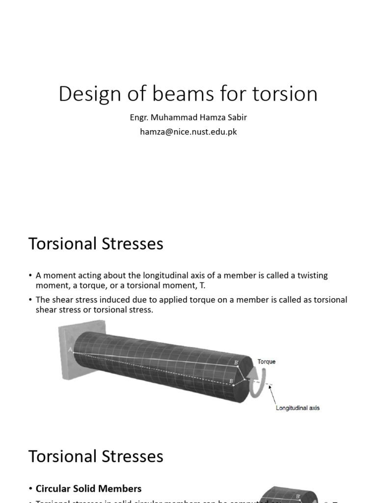 Torsion | PDF | Stress (Mechanics) | Beam (Structure)