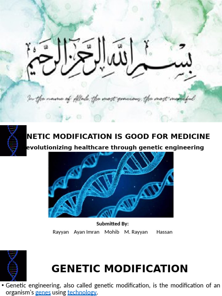 Genetic Modification | PDF | Genetic Engineering | Genetically Modified Organism