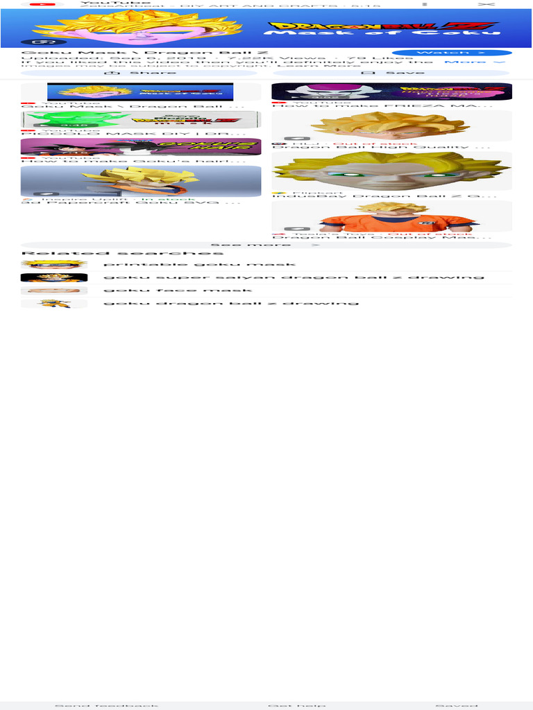 How To Make Gohan S Mask From Cardboard - Google Search | PDF