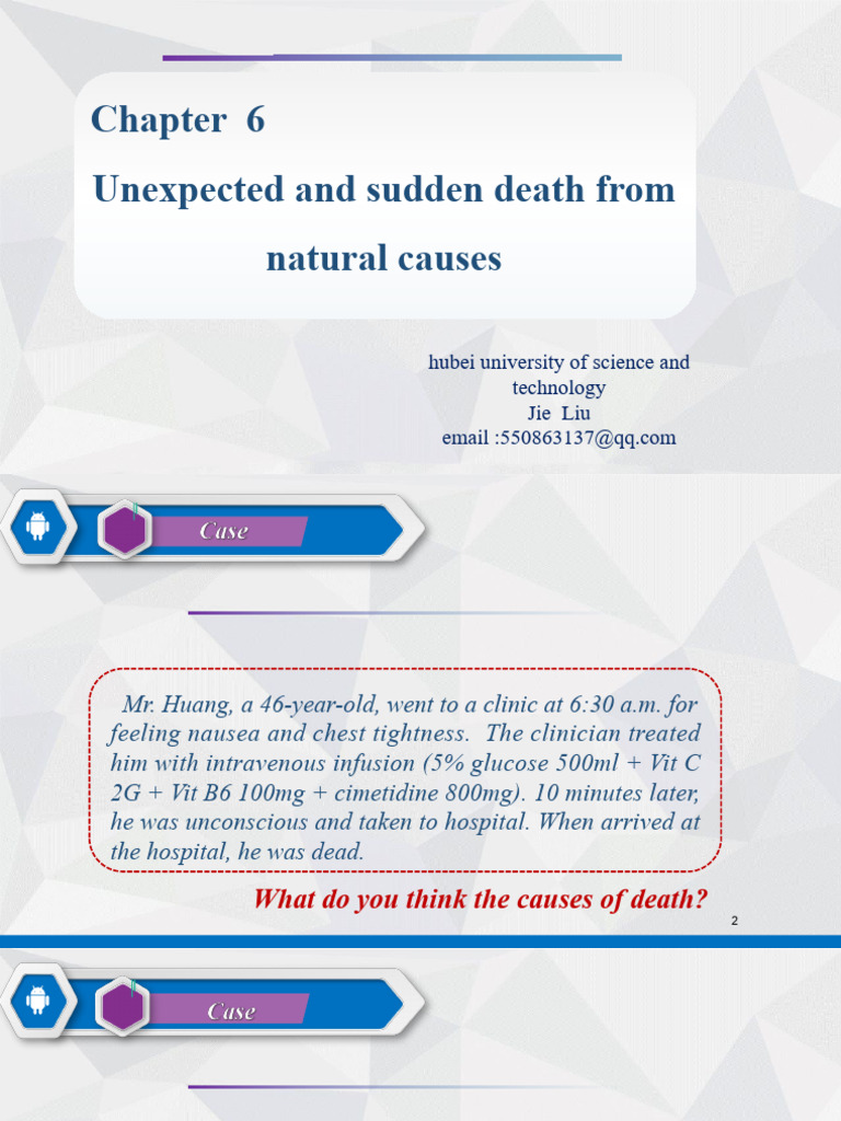 2 - Chapter 6 Unexpected and Sudden Death From Natural Causes | PDF ...