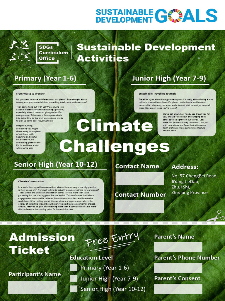 Leaflet-Climate Challenges | PDF | Sustainability | Environmentalism