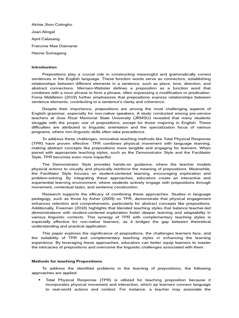 WRITE UP (Cotingjo, Alingal, Calasang, Diamante, Sumagang) | PDF | Learning | Constructivism ...