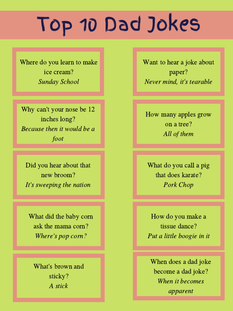 Top 10 Dad Jokes | PDF