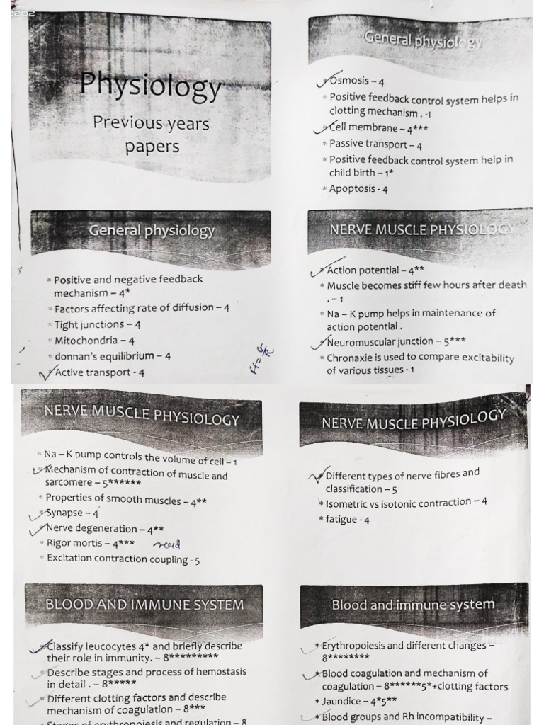 Physiology IMP | PDF