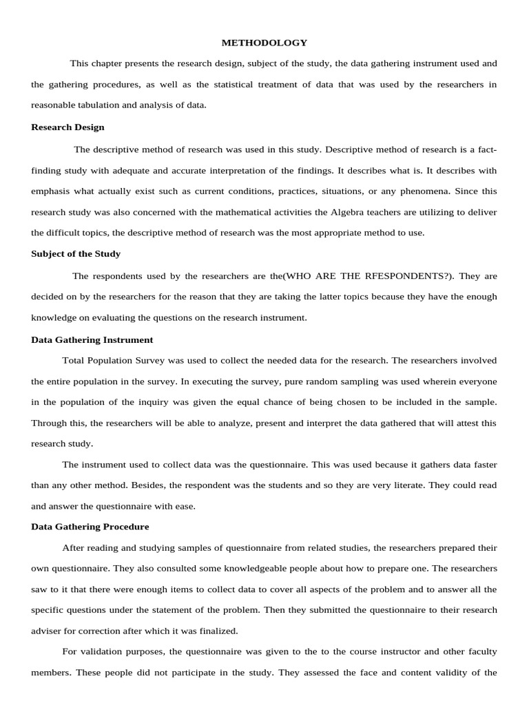 Sample Methodology | PDF | Sampling (Statistics) | Questionnaire
